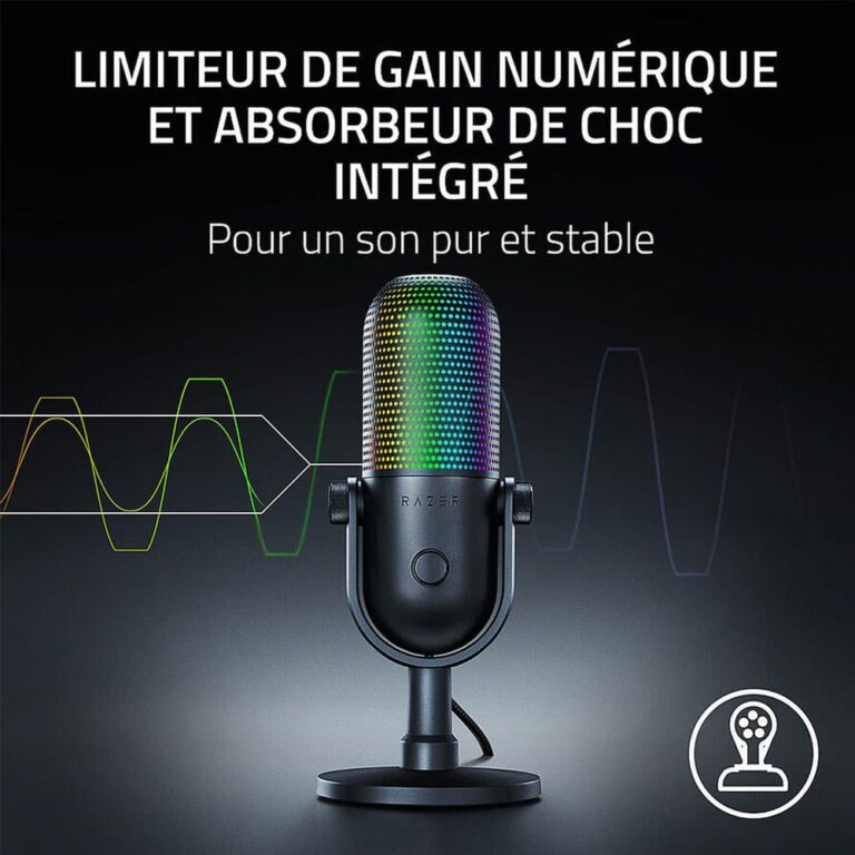 Razer Seiren v3 Mini Chroma - Microphone PC - Atlas Gaming Razer Maroc